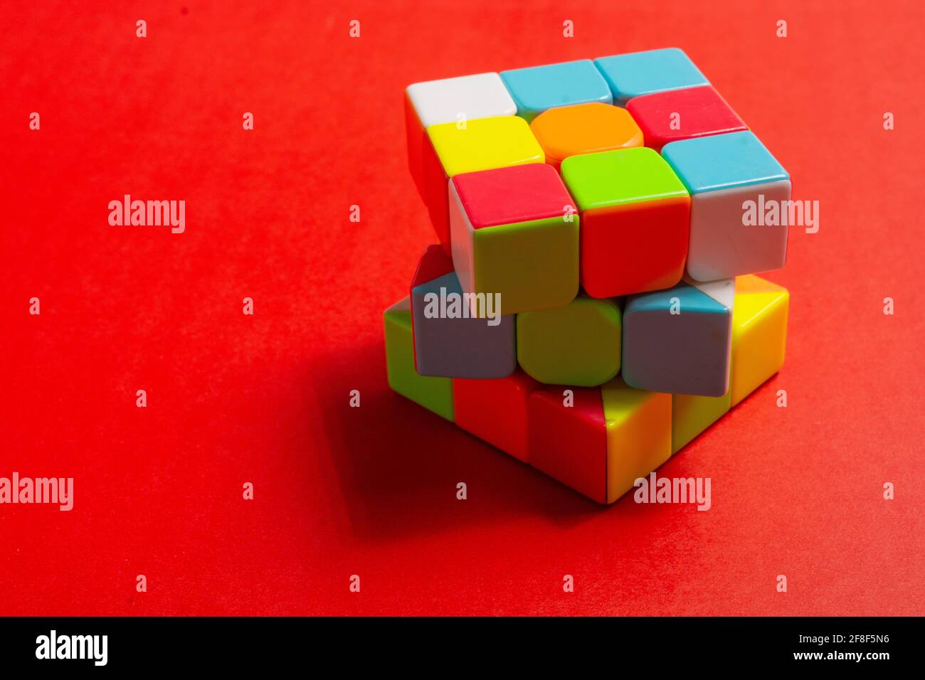 Rubik's cube in view. problem solving Stock Photo - Alamy