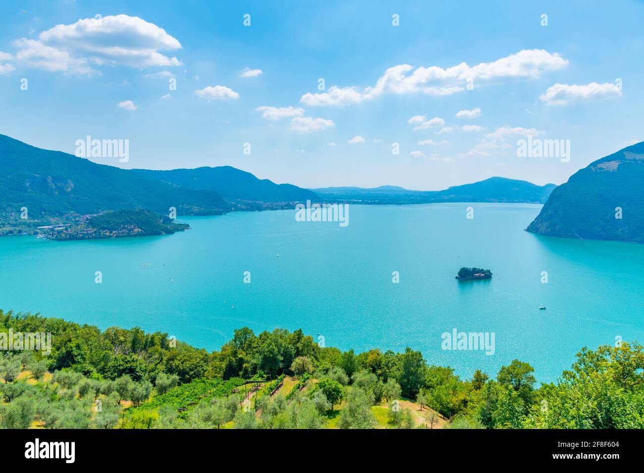 Panorama of lake Iseo in Italy Stock Photo - Alamy