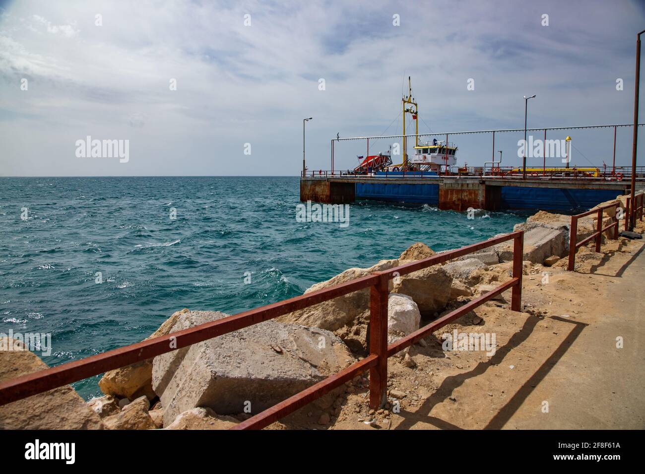 Aktau, Kazakhstan - May 19 2012: LPG tanker ship "Anbutane" for ...