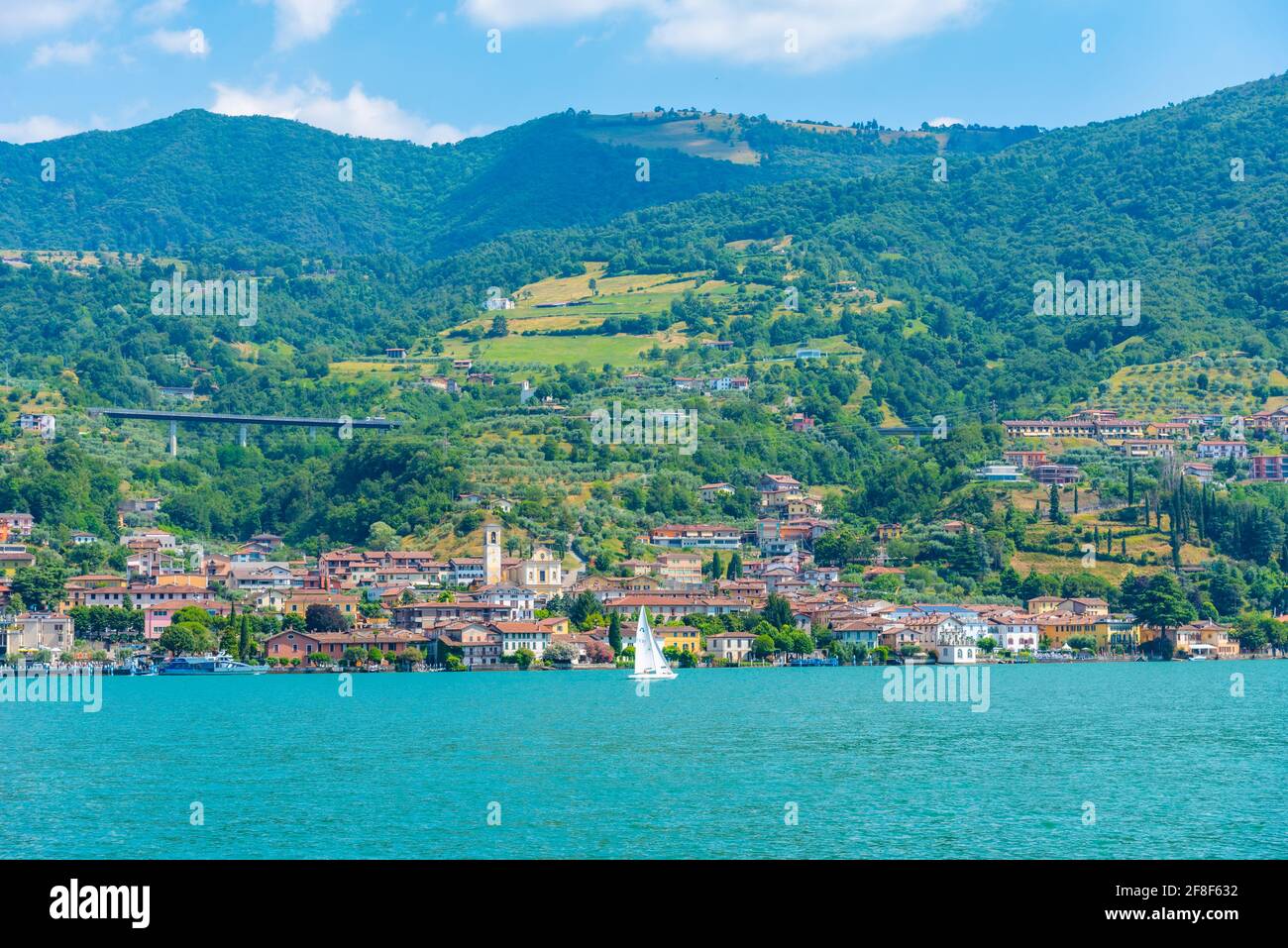 Sulzano viewed from Monte Isola in Italy Stock Photo - Alamy