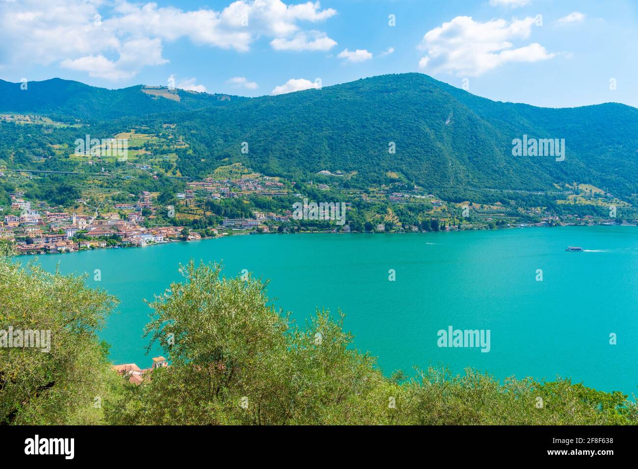 Aerial view of Sulzano from Monte Isola in Italy Stock Photo - Alamy