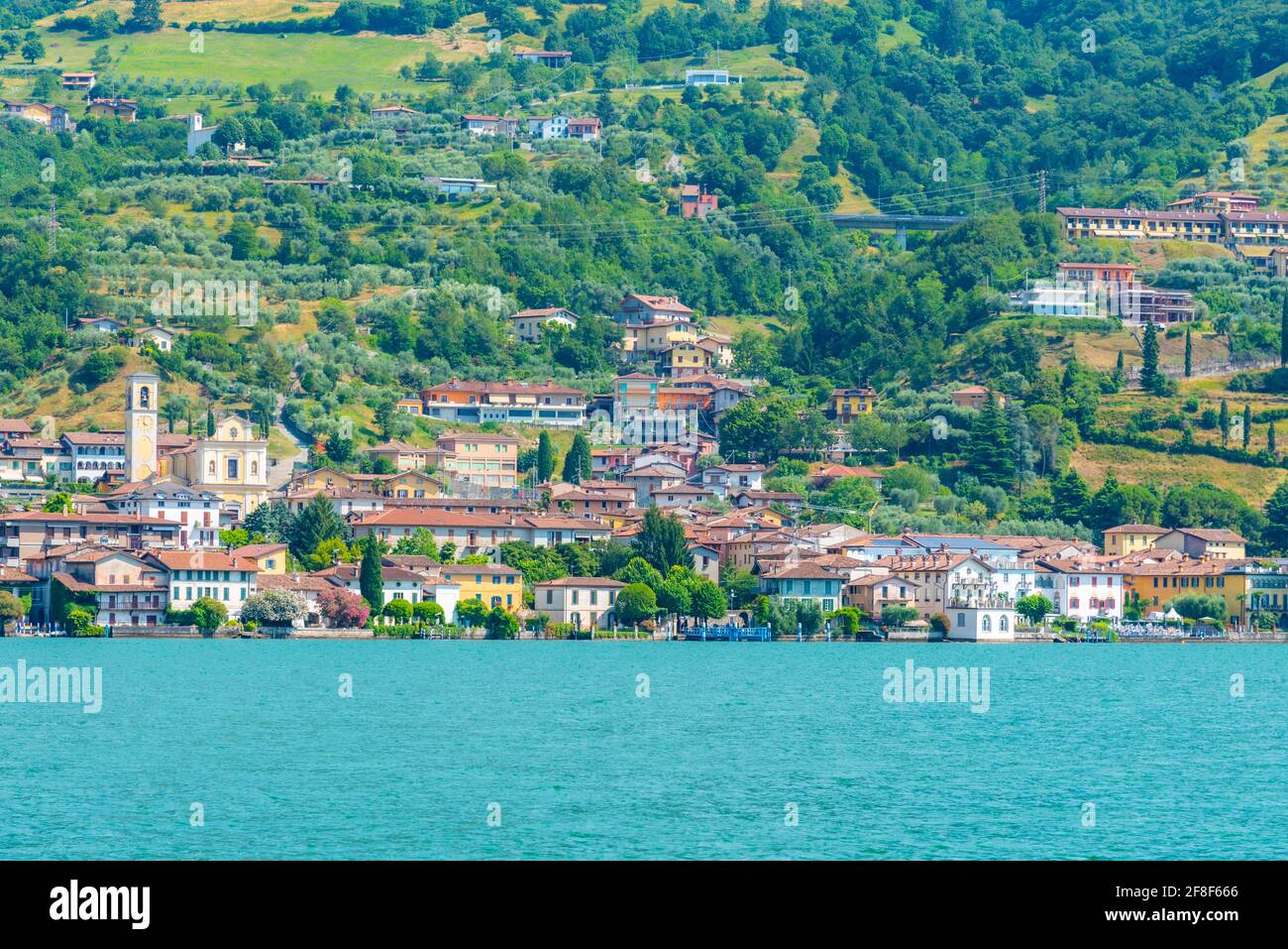Sulzano viewed from Monte Isola in Italy Stock Photo - Alamy