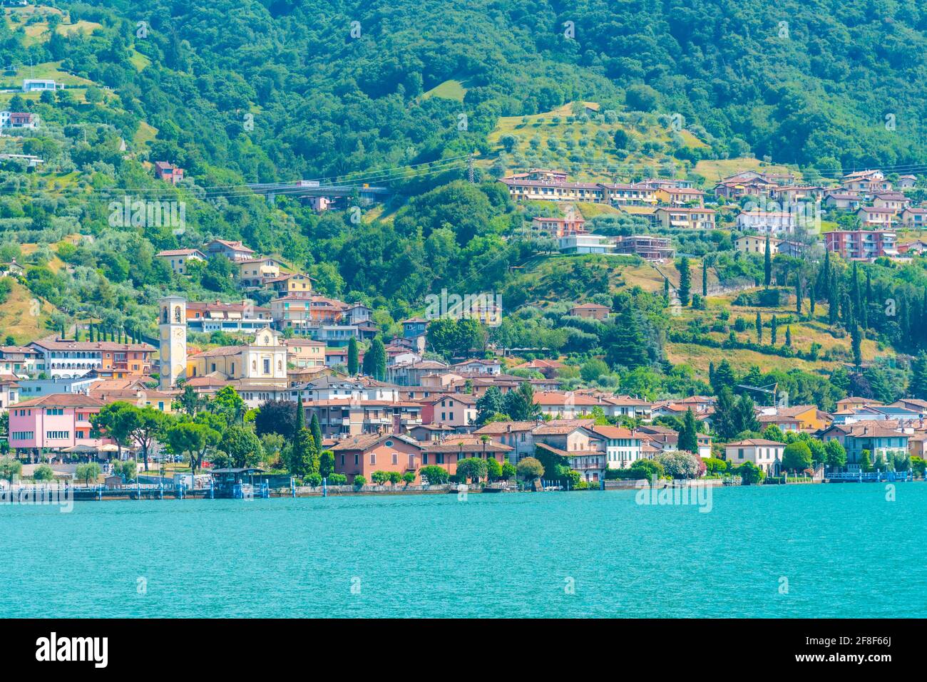 Sulzano viewed from Monte Isola in Italy Stock Photo - Alamy