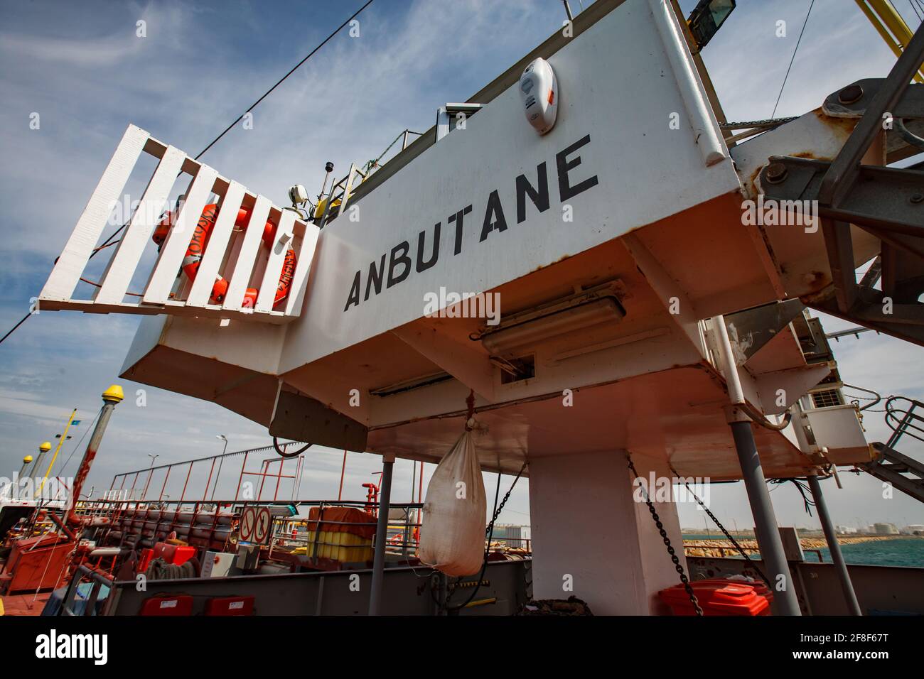 Aktau, Kazakhstan: LPG tanker ship "Anbutane" for liquefied gas ...