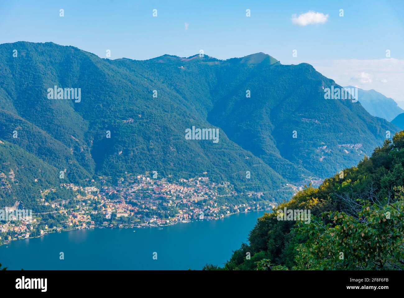 Aerial view of Moltrasio village and lake Como in Italy Stock Photo - Alamy