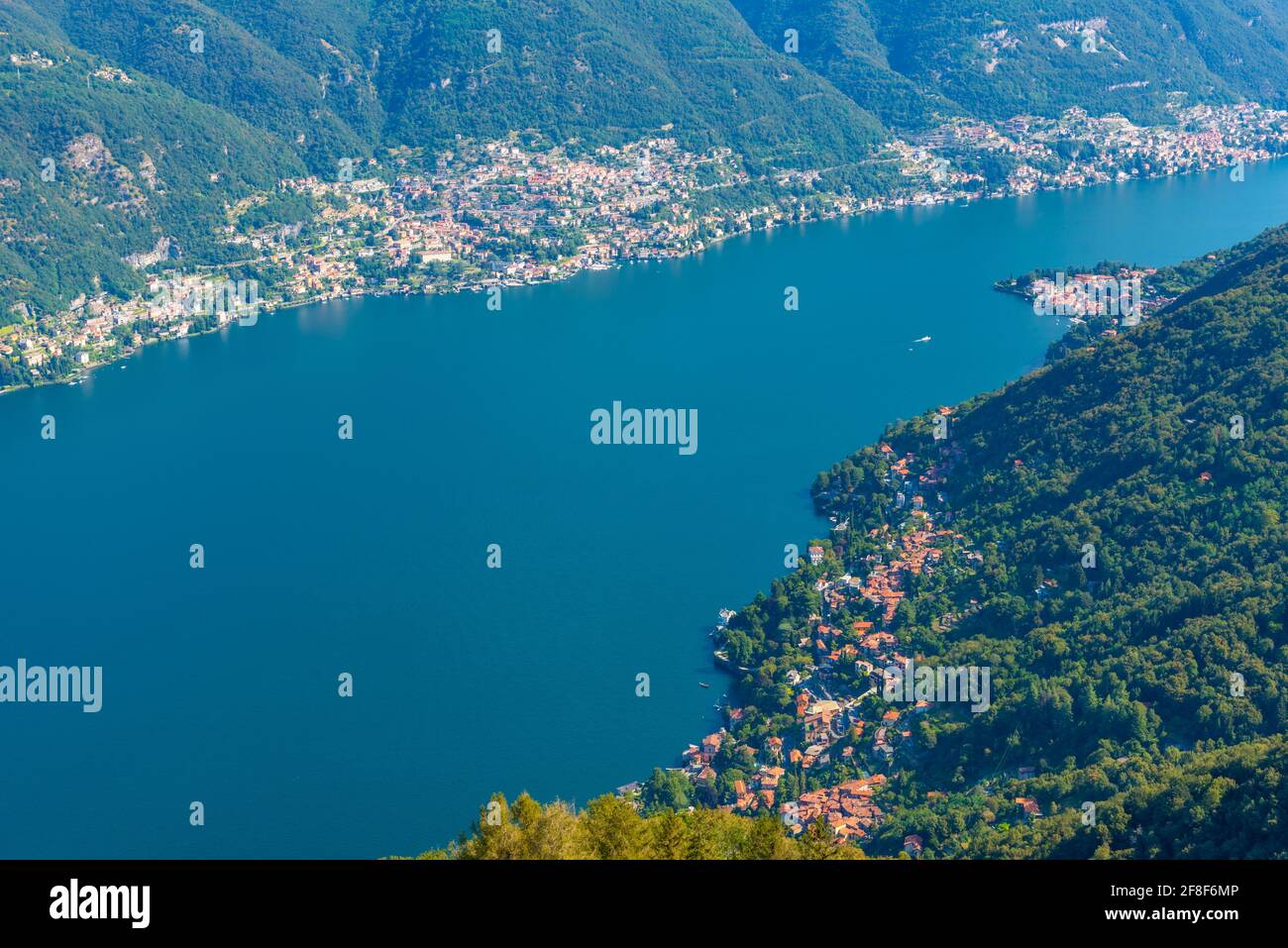 Aerial view of Lake como from Volta lighthouse in Italy Stock Photo - Alamy
