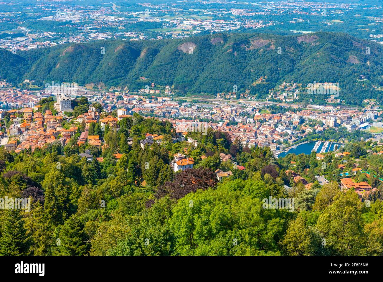 Aerial view of Brunate village near lake Como in Italy Stock Photo - Alamy