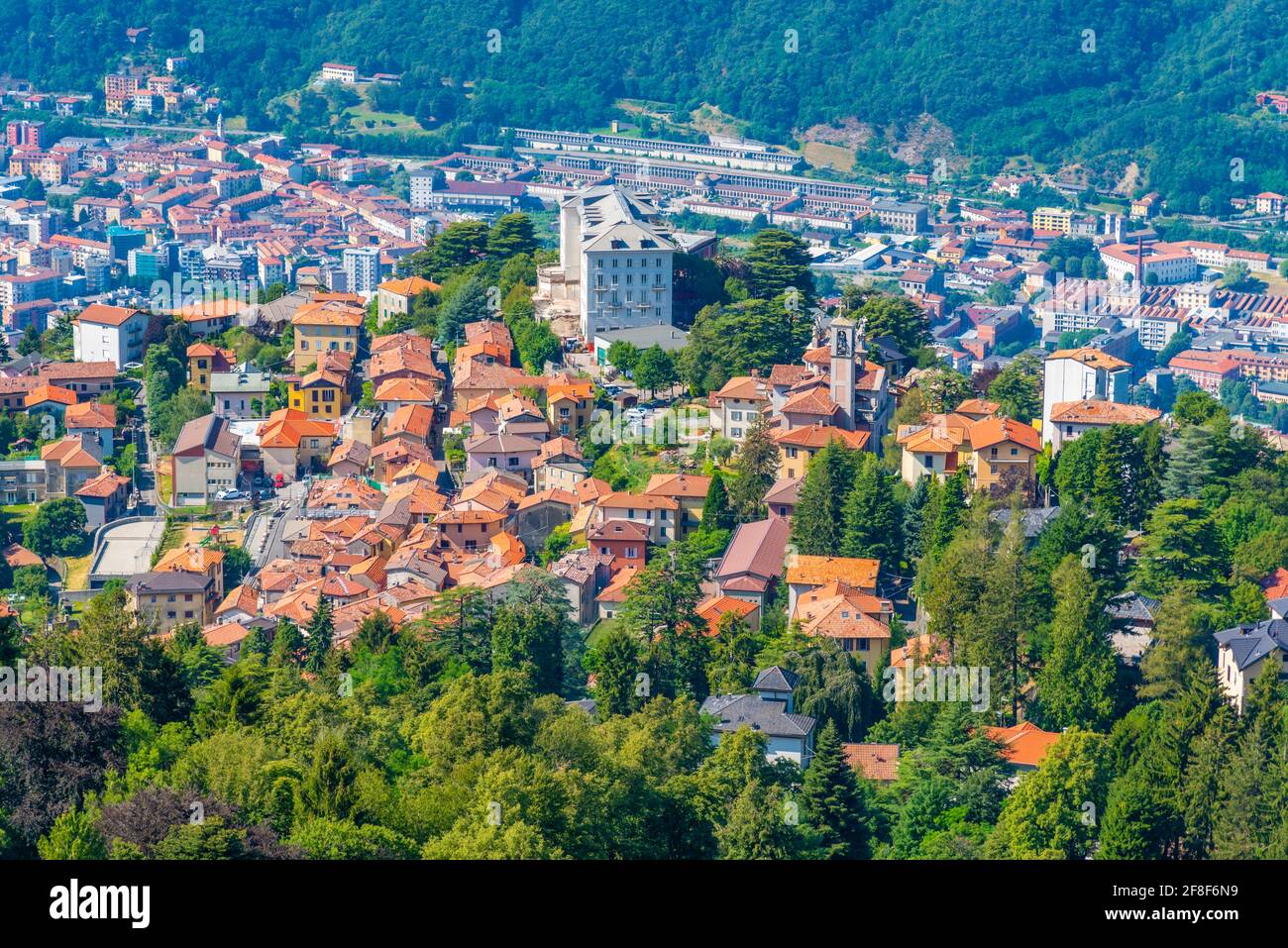 Aerial view of Brunate village near lake Como in Italy Stock Photo - Alamy