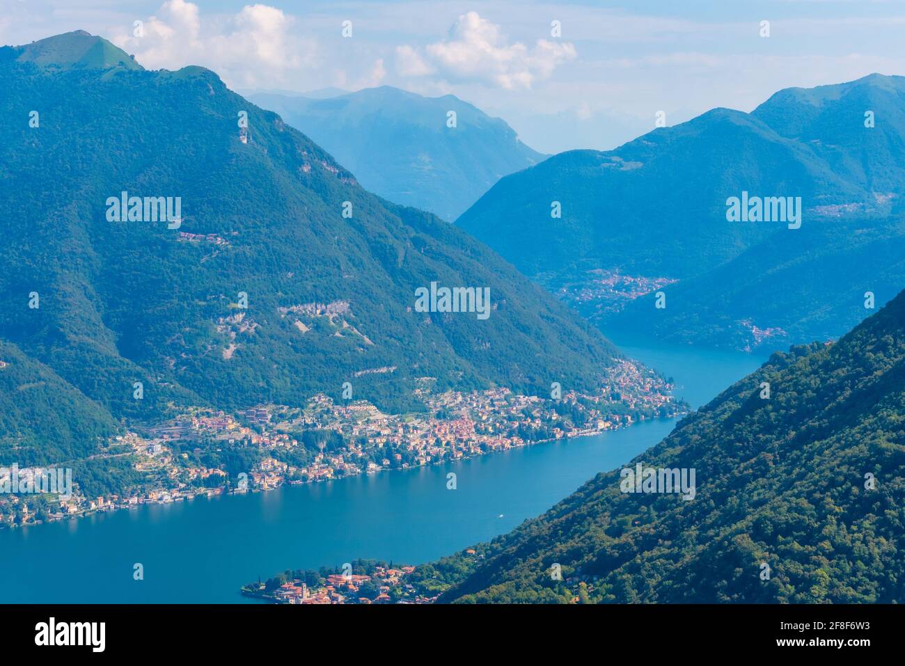 Aerial view of Lake como from Volta lighthouse in Italy Stock Photo - Alamy