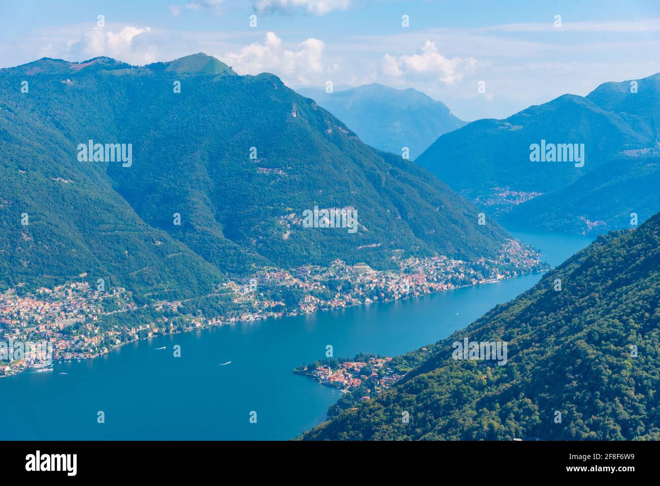 Aerial view of Lake como from Volta lighthouse in Italy Stock Photo - Alamy