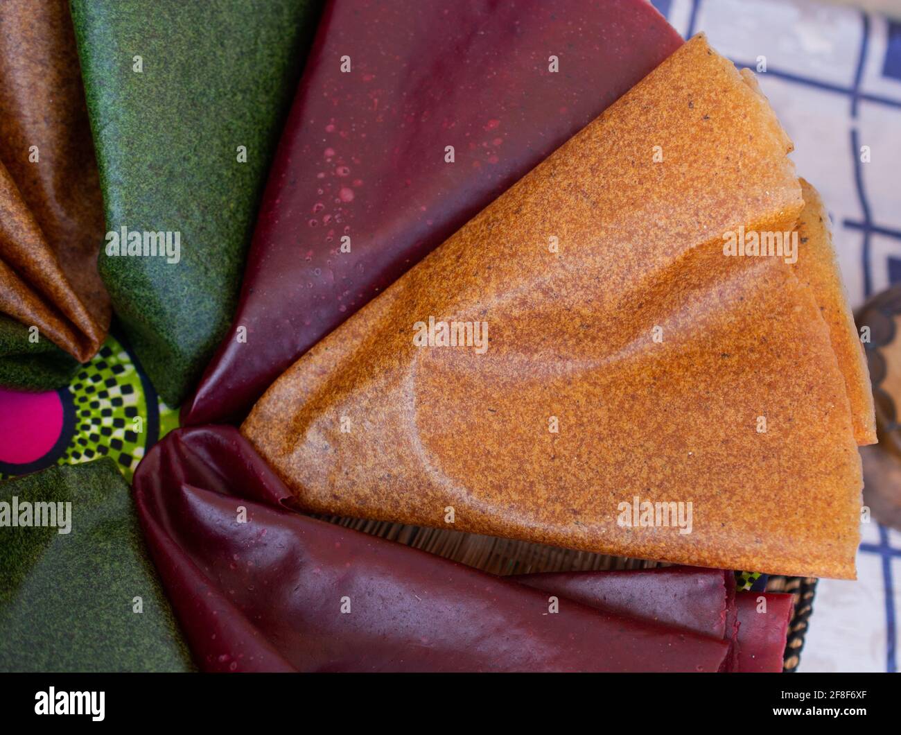 Georgian style dried fruit pulp as snack food Stock Photo - Alamy