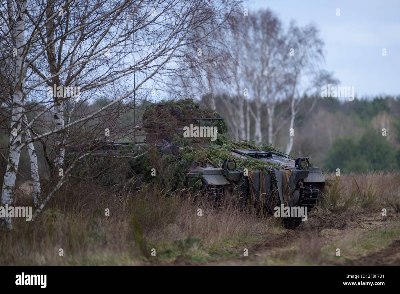 Altengrabow, Germany. 13th Apr, 2021. A "Marder" deployed as an ...
