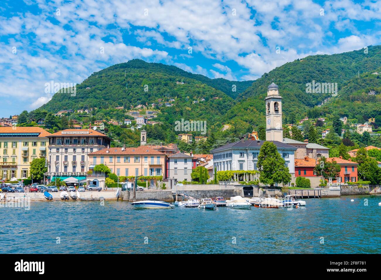 Lakeside view of Cernobbio town near lake Como in Italy Stock Photo - Alamy
