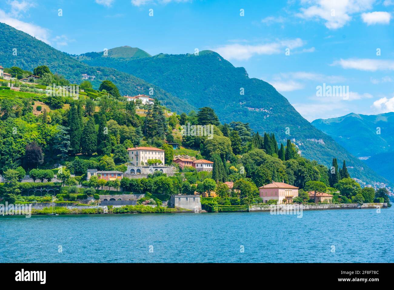 View of Villa Pizzo at lake Como in Italy Stock Photo - Alamy