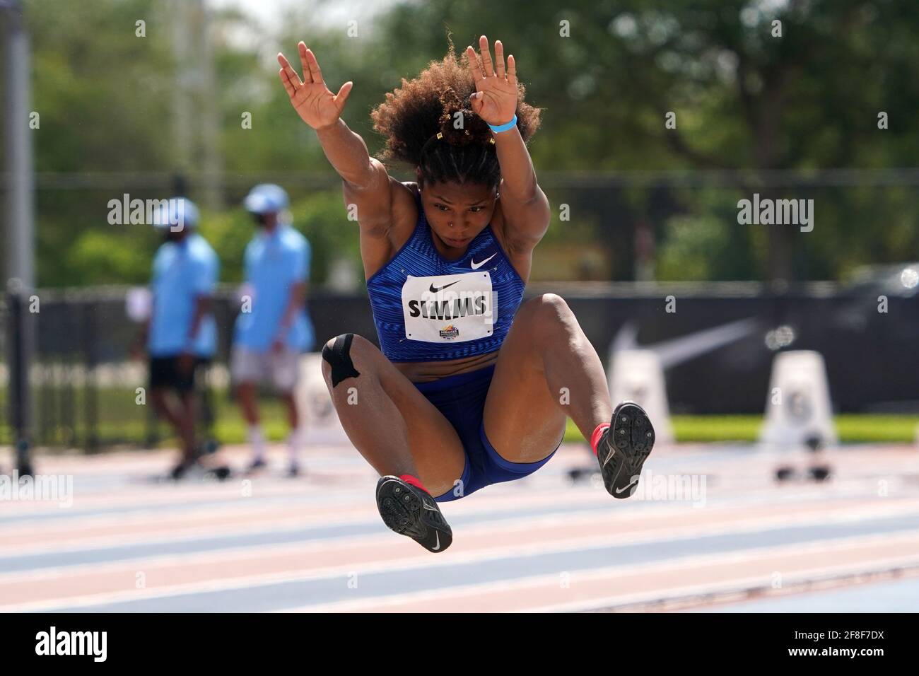 Baileh Simms (CAN) places seventh in the women's long jump in a wind ...