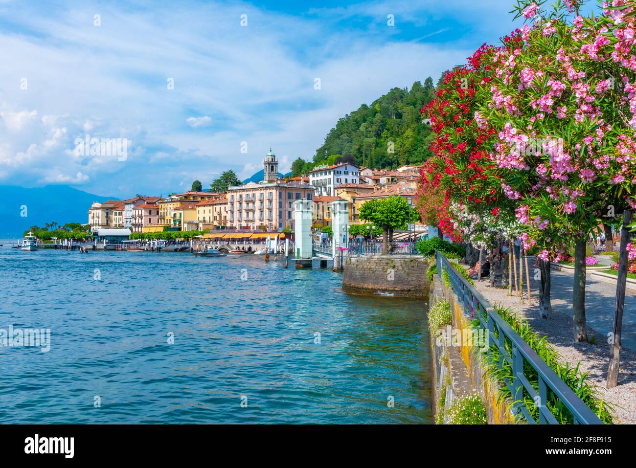 Lakeside view of Italian town Bellagio situated at lake Como Stock ...