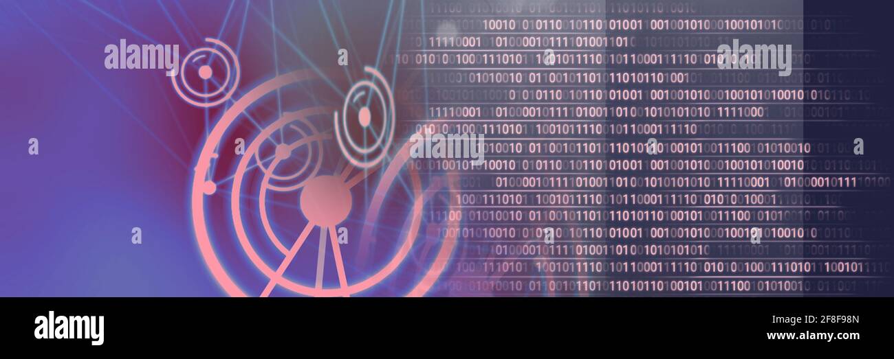 Computer Code And Network Of Connections Against Gradient Background Program Coding Concept