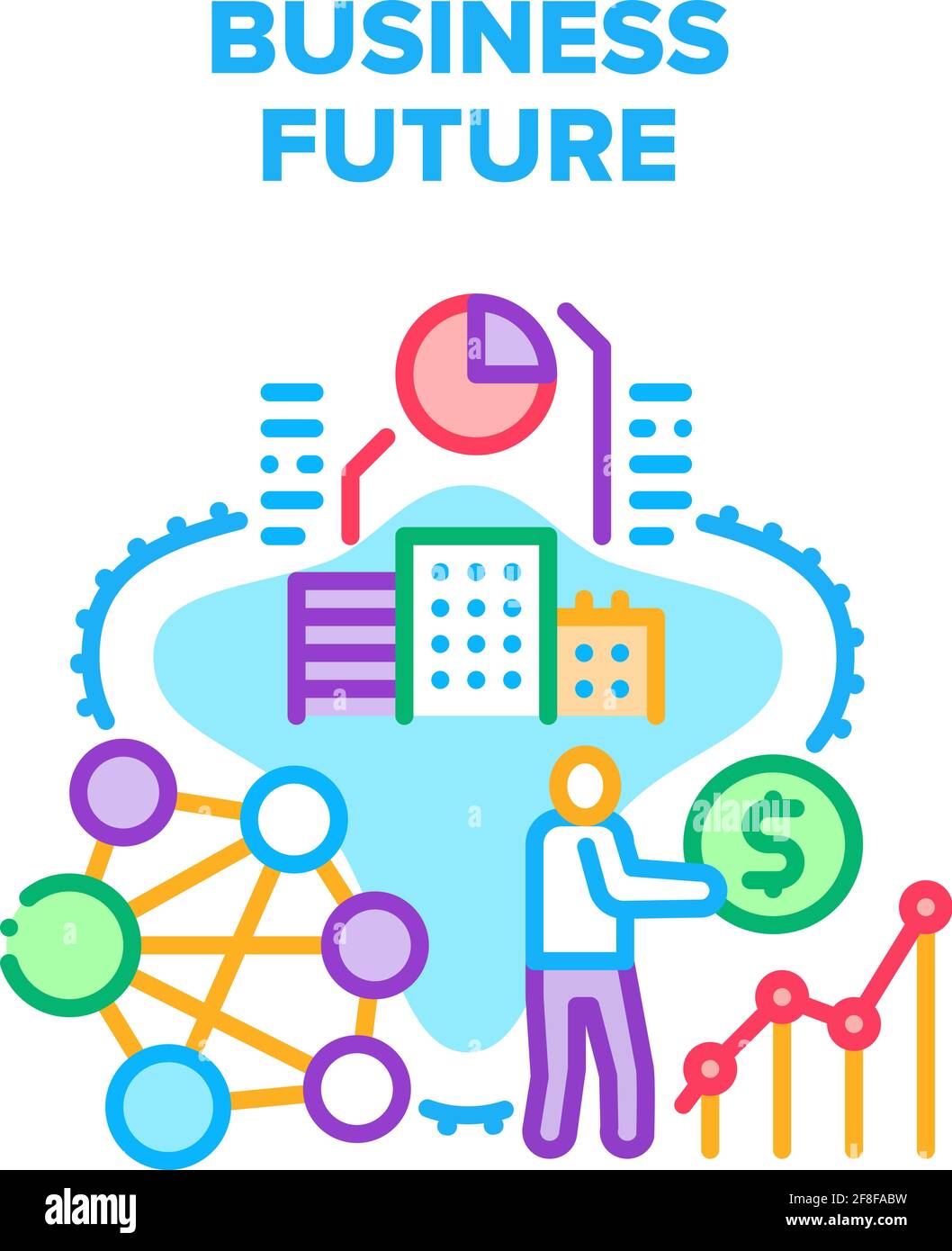 Business Future Vector Concept Color Illustration Stock Vector Image ...