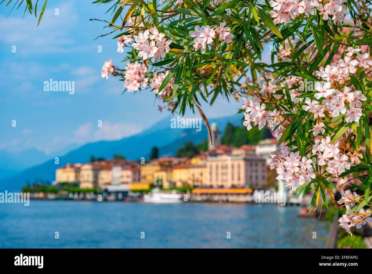 Lakeside view of Italian town Bellagio situated at lake Como Stock ...