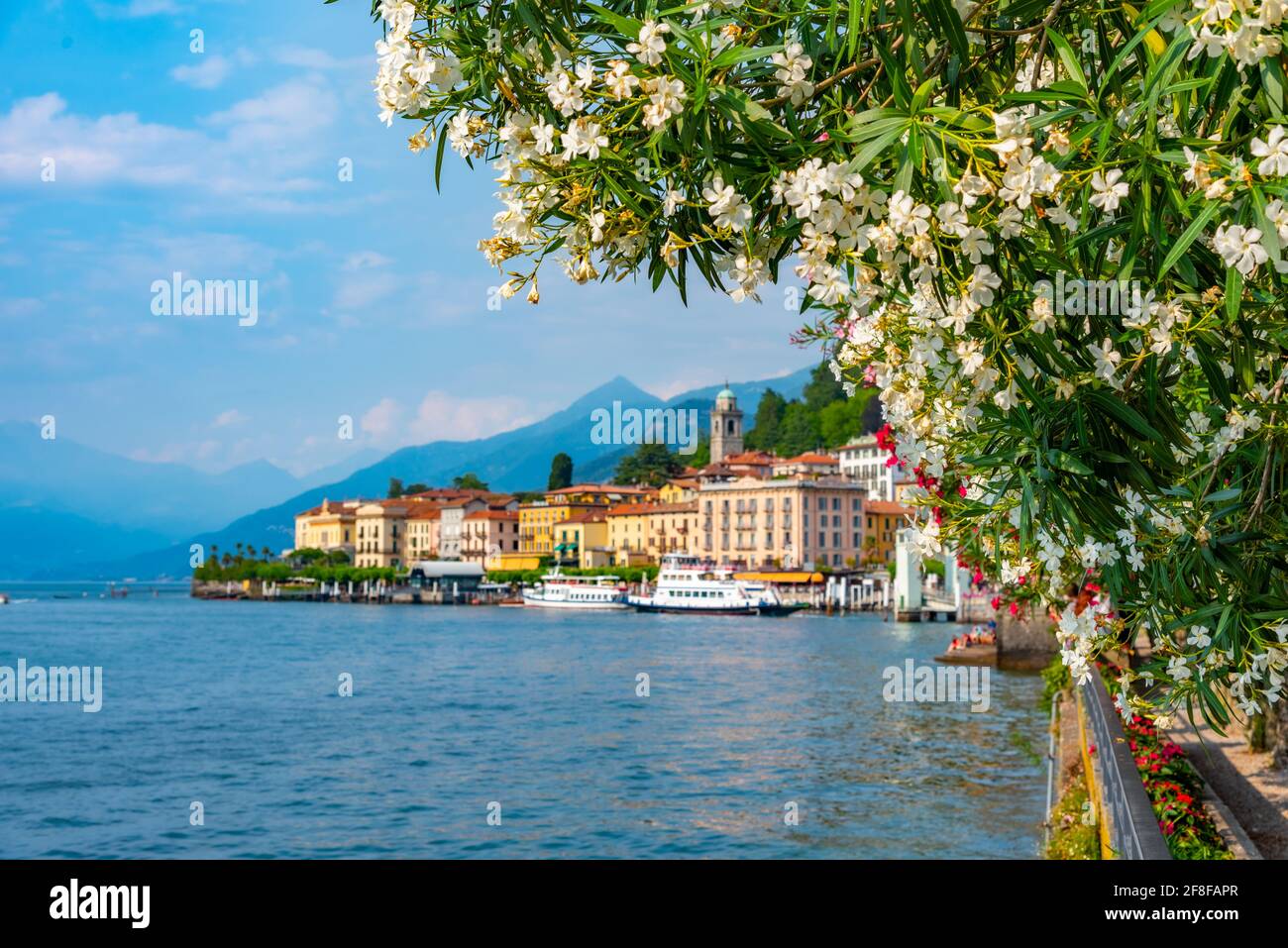 Lakeside view of Italian town Bellagio situated at lake Como Stock ...