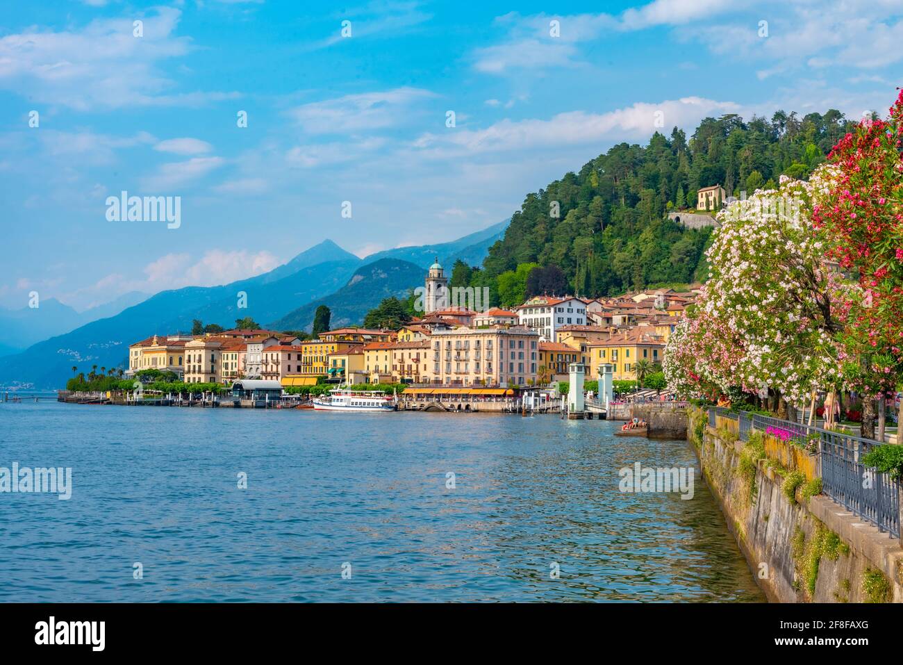 Lakeside view of Italian town Bellagio situated at lake Como Stock ...