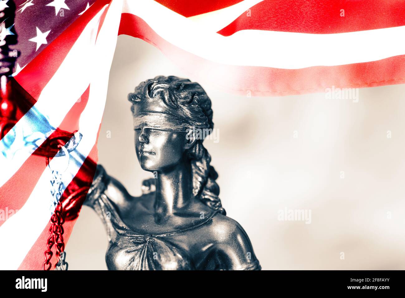 Flag of USA and Justice Stock Photo - Alamy
