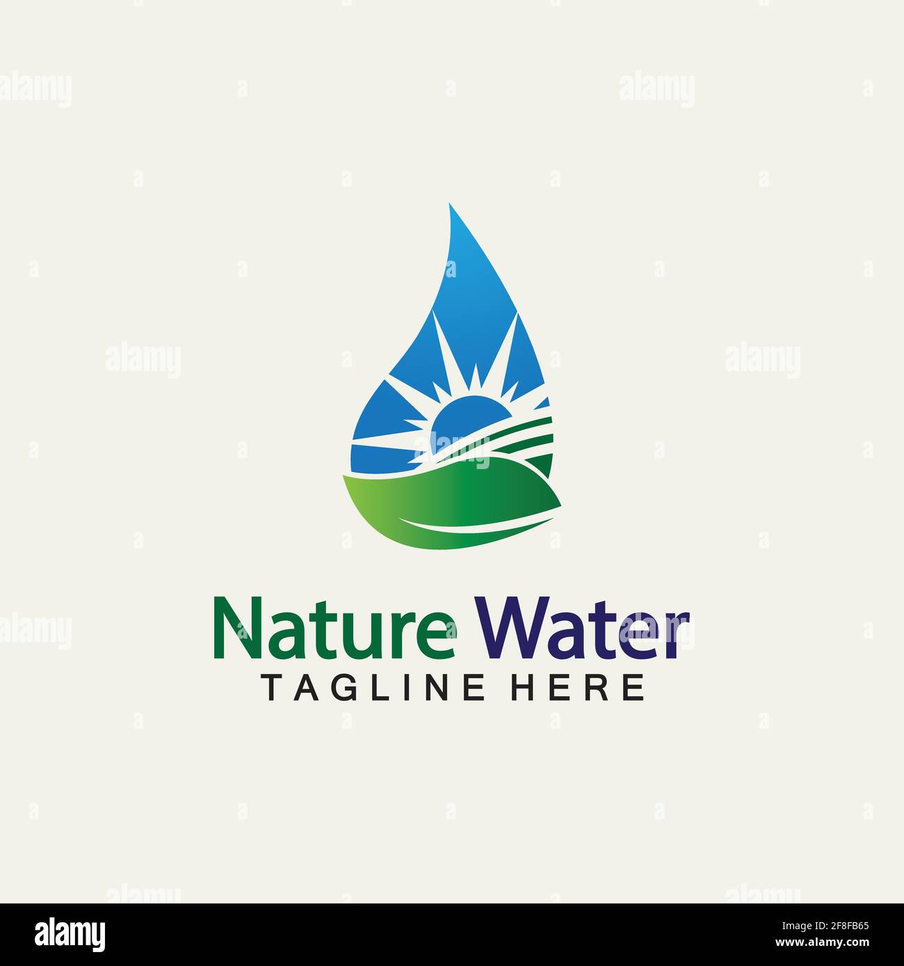 Nature Water logo vector icon illustration design template.Ecology logo ...