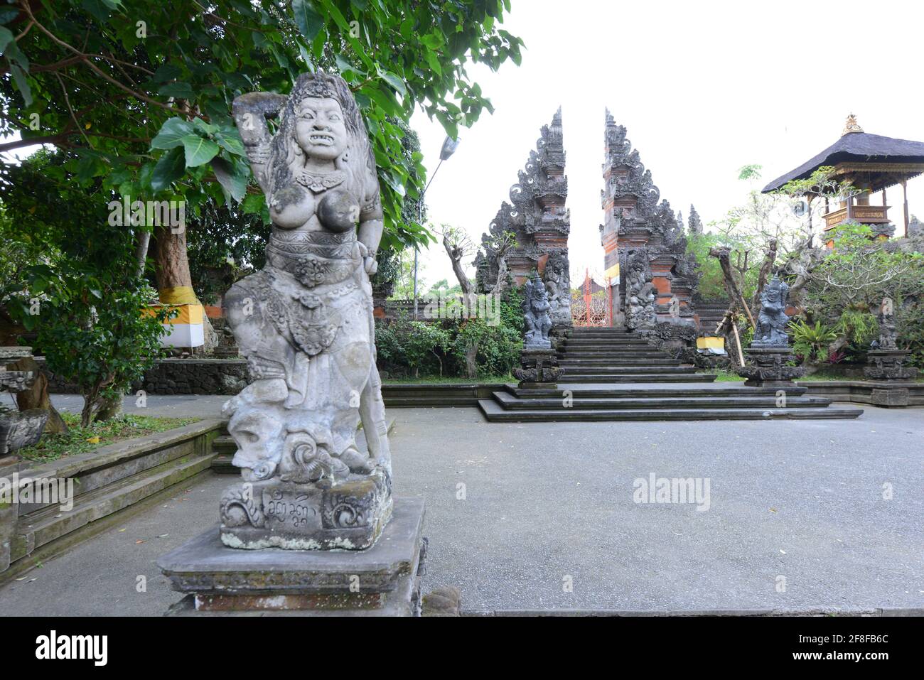 Sculptures of Guardians in front of the Ubud place in Bali, Indonesia ...