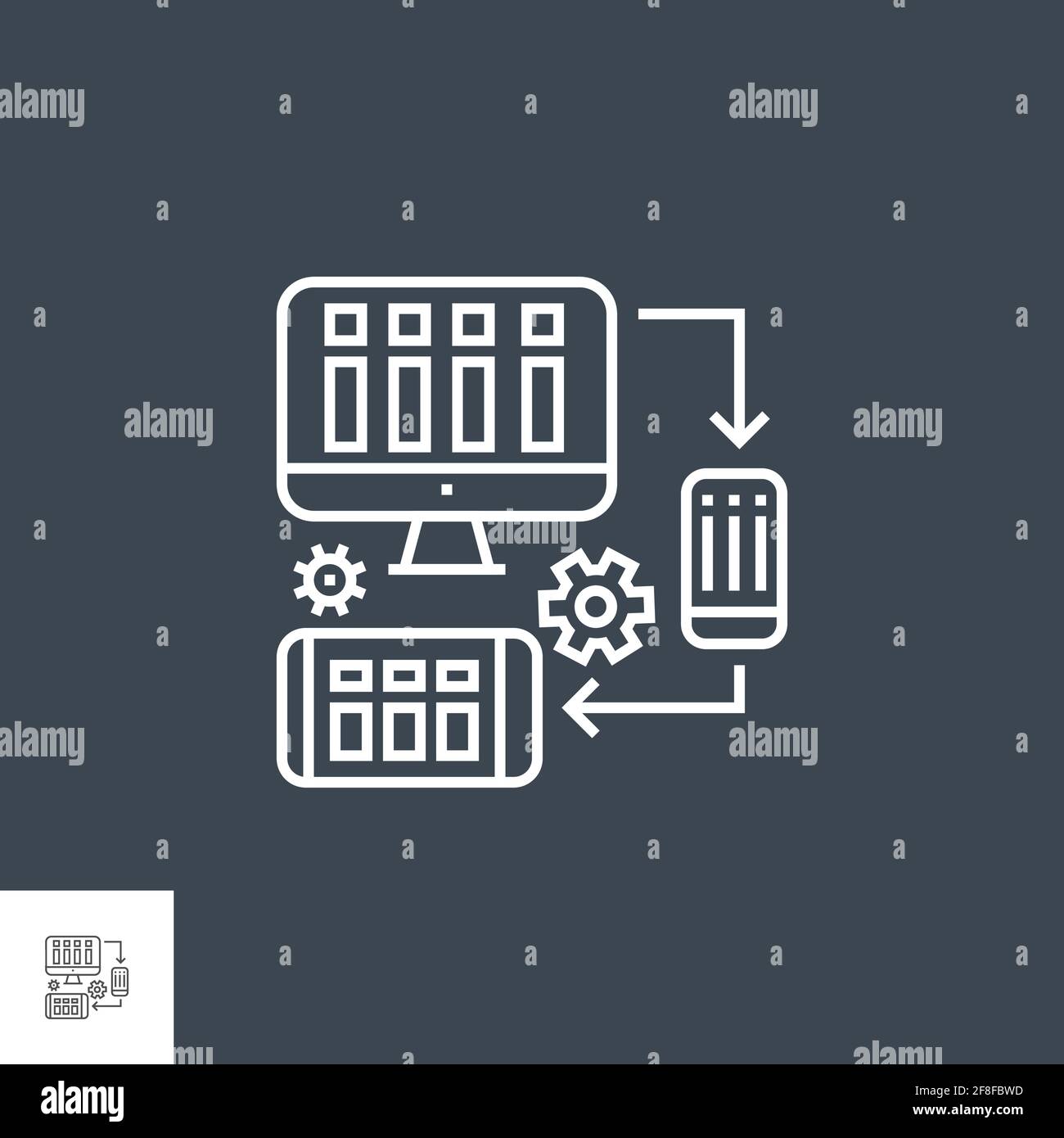 Responsive design laptop tablet Stock Vector Images - Alamy