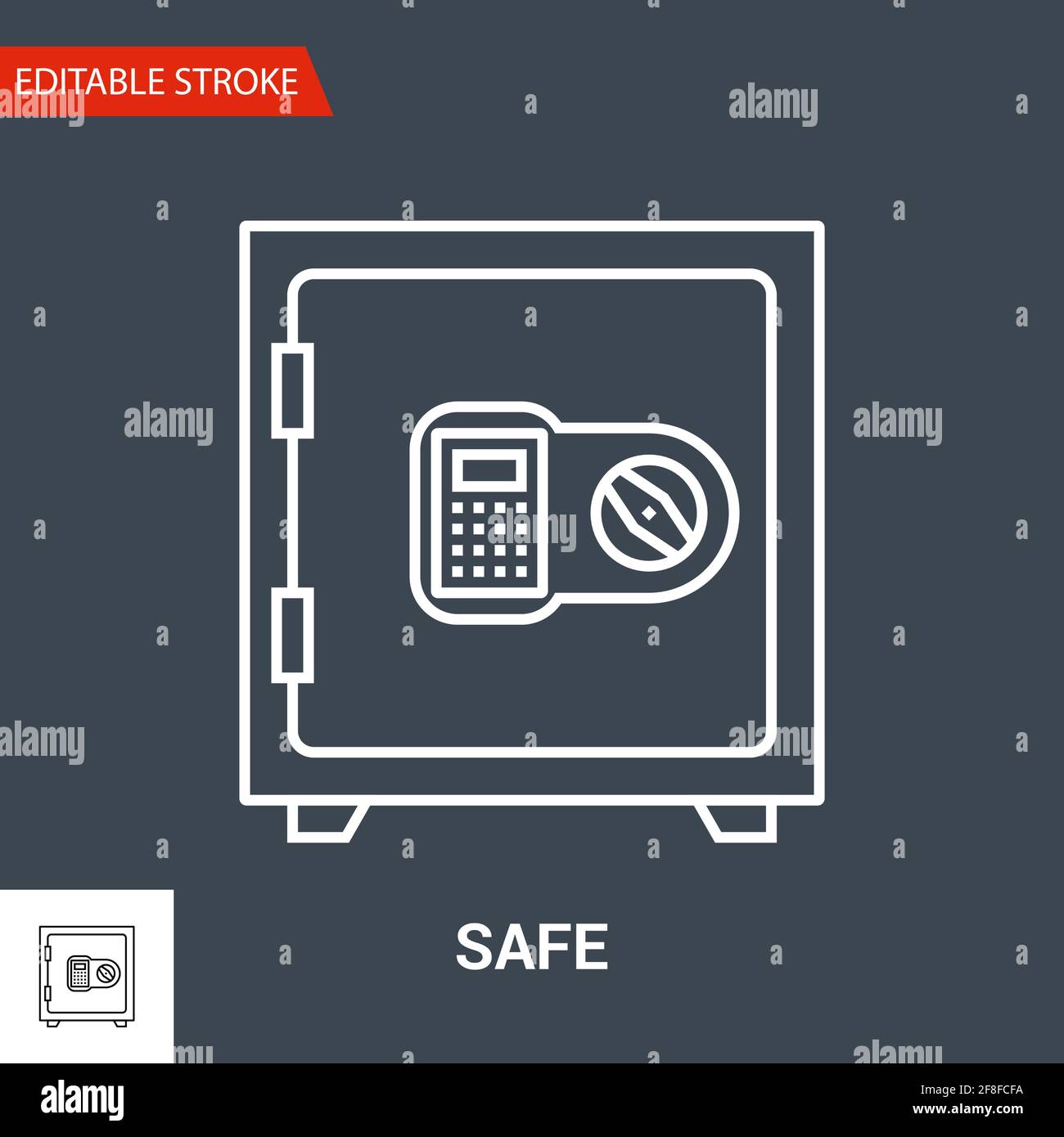 Safe Icon. Thin Line Vector Illustration Stock Vector Image & Art - Alamy