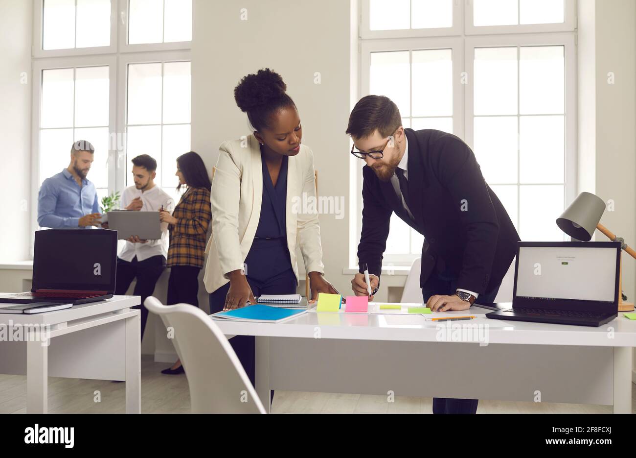 Focused african american employee hi-res stock photography and images ...