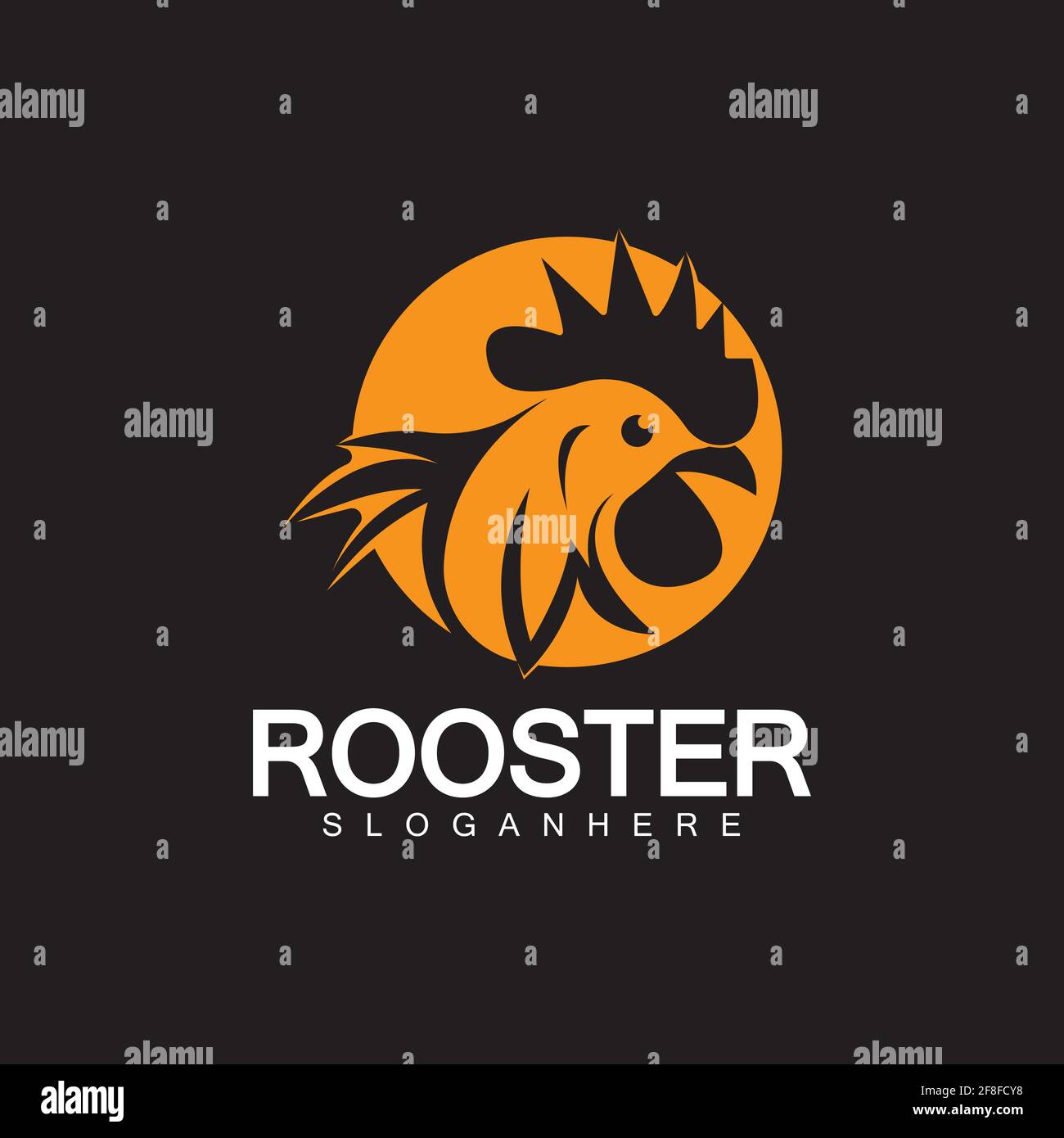 Rooster head logo vector icon symbol illustration design.Rooster ...