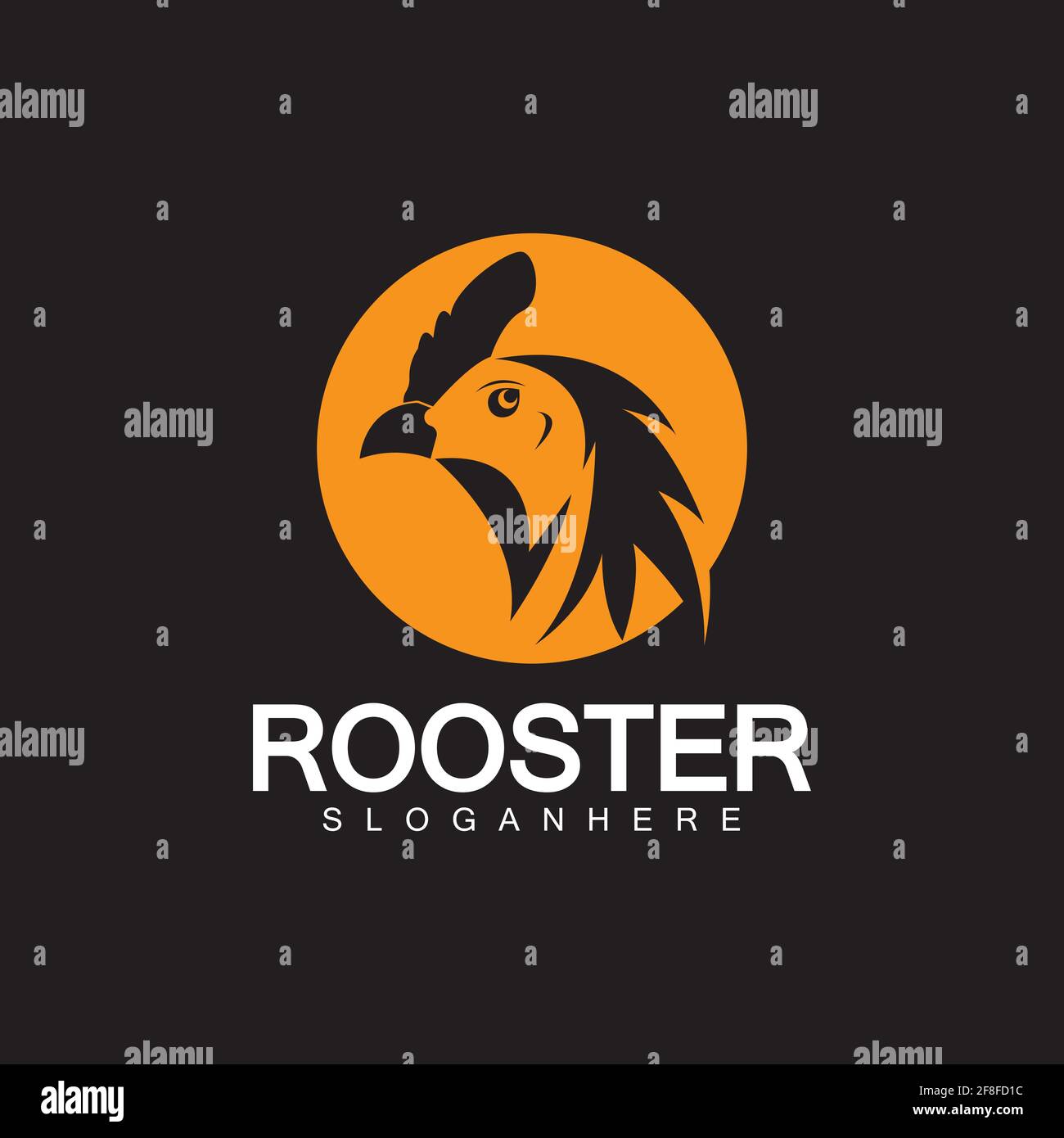 Rooster head logo vector icon symbol illustration design.Rooster ...