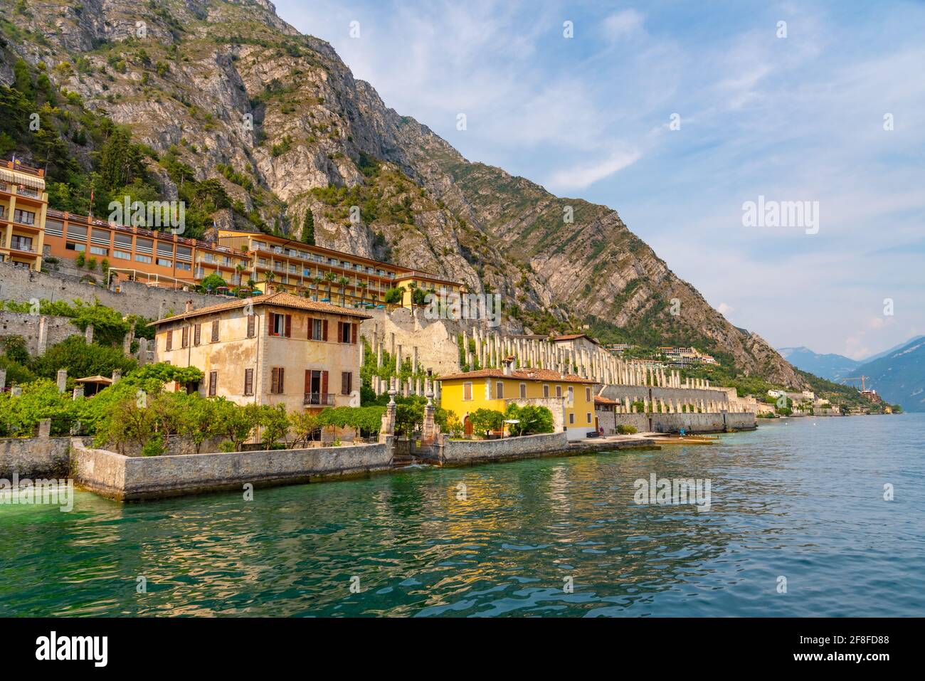 Lakeside promenade at Limone sul Garda in Italy Stock Photo - Alamy