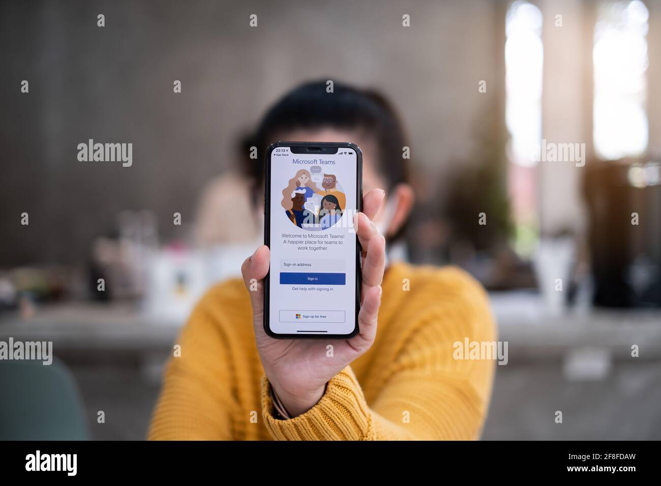 CHIANG MAI, THAILAND - APR 14, 2021 : A working from home employee is ...