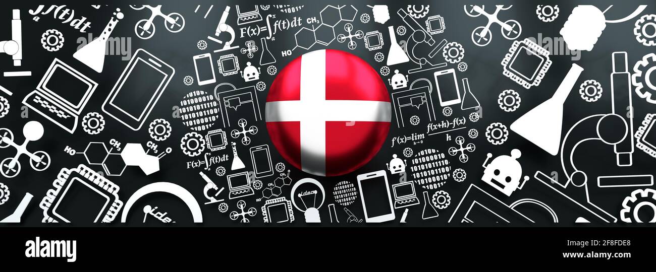 Innovation and technology concept. Circle frame with thin line icons ...