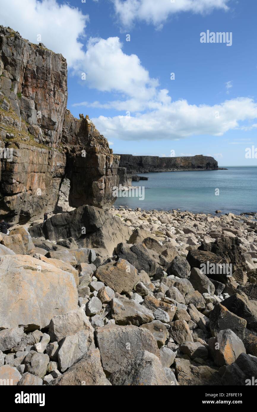 Base of the limestone cliff hi-res stock photography and images - Alamy