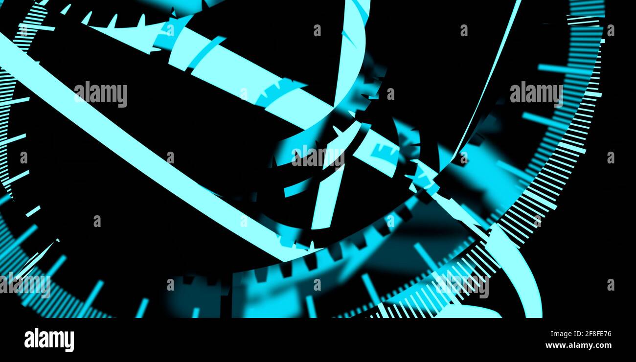 Abstract futuristic technology background with circles and meter scale ...