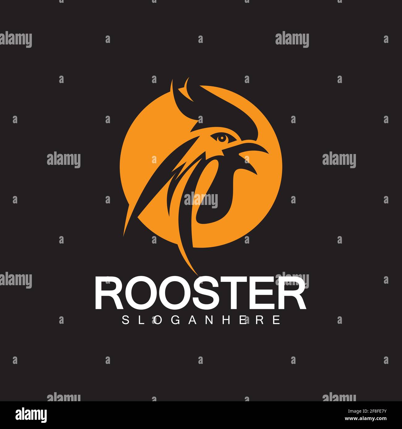 Rooster Head Logo Vector Icon Symbol Illustration Design Rooster