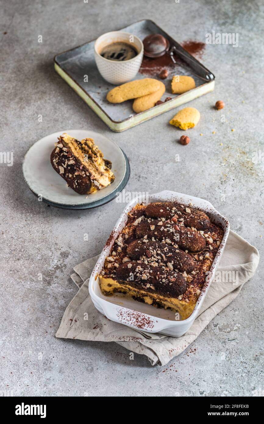 Chocolate Hazelnut Tiramisu Cake Hi Res Stock Photography And Images