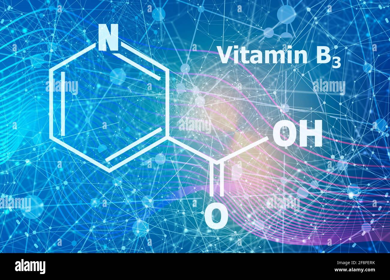 Structural chemical formula of niacin. Nicotinic acid or vitamin b3 ...