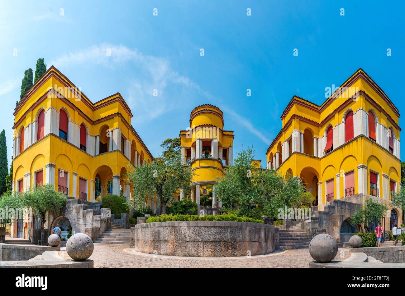 Vittoriale degli italiani palace at Gardone Riviera in Italy Stock Photo - Alamy