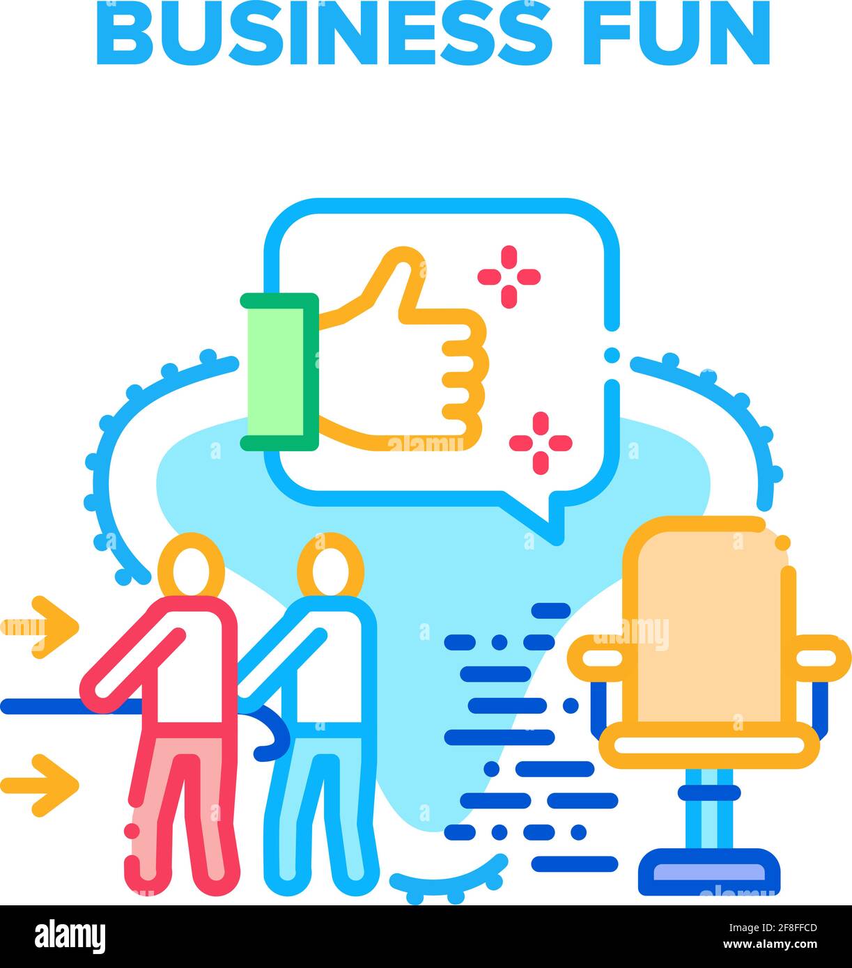 Business Fun Vector Concept Color Illustration Stock Vector Image & Art ...