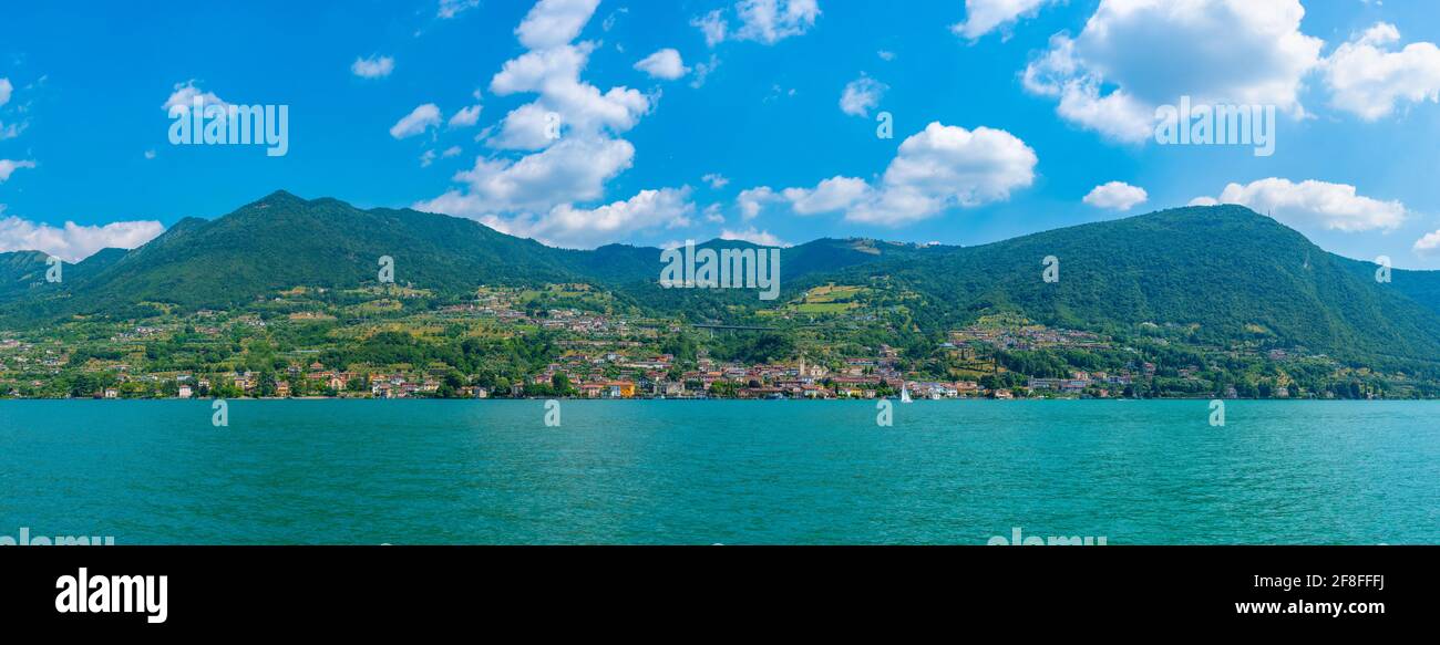 Sulzano viewed from Monte Isola in Italy Stock Photo - Alamy