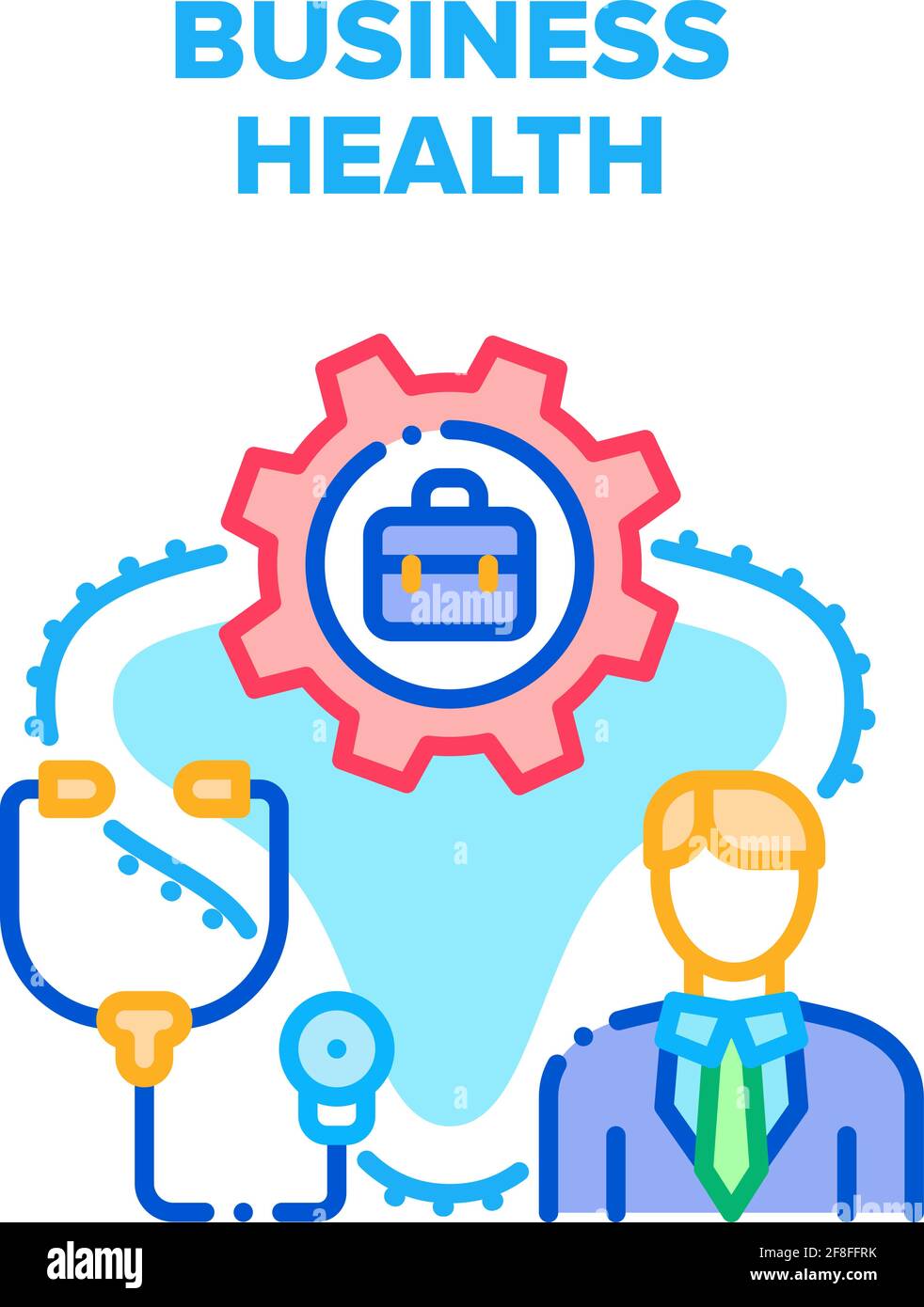Business Health Vector Concept Color Illustration Stock Vector Image ...