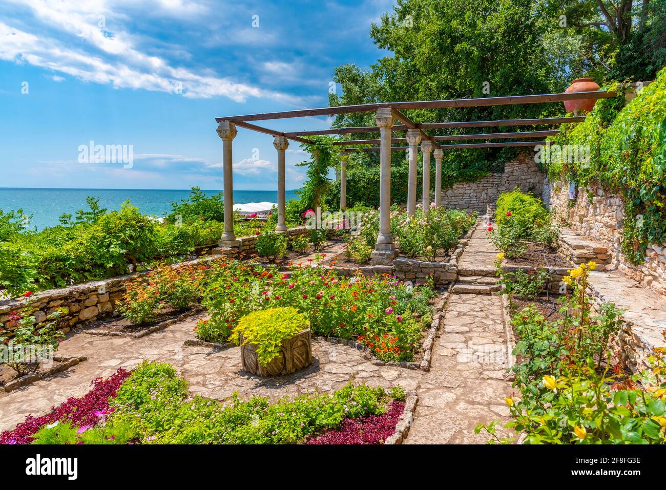 Botanical garden of Balchik palace in Bulgaria Stock Photo - Alamy