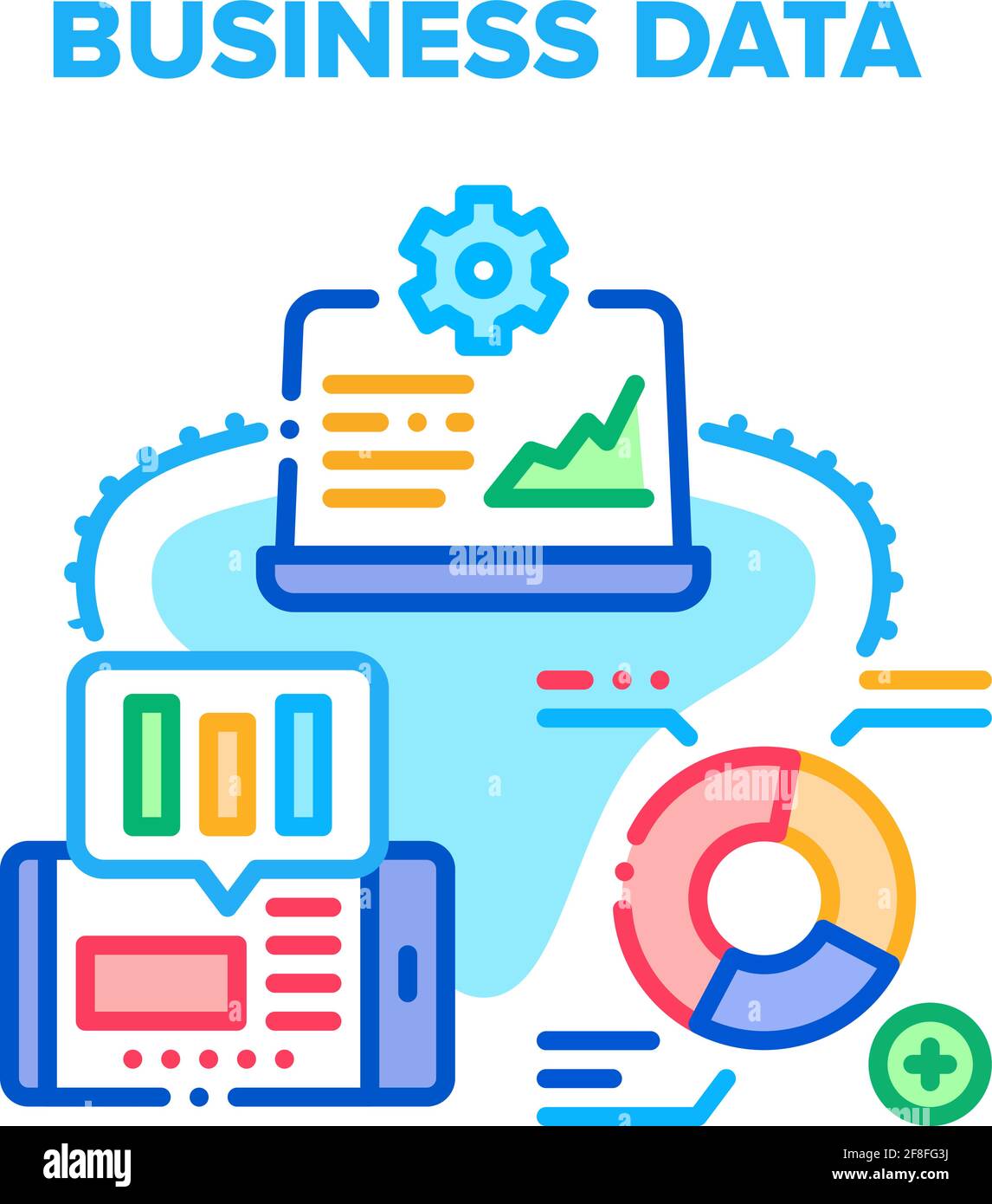 Business Data Vector Concept Color Illustration Stock Vector Image ... Business Data Vector Concept Color Illustration Stock Vector Image ...