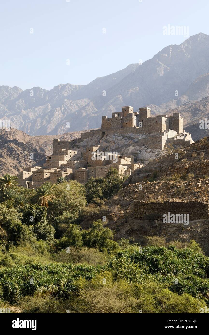 The village of Thee Ain in Al-Baha, Saudi Arabia is a unique heritage ...