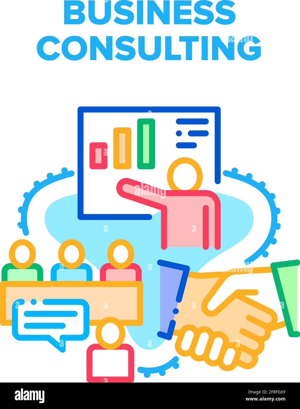 Business Consulting Advise Vector Concept Color Stock Vector Image ...