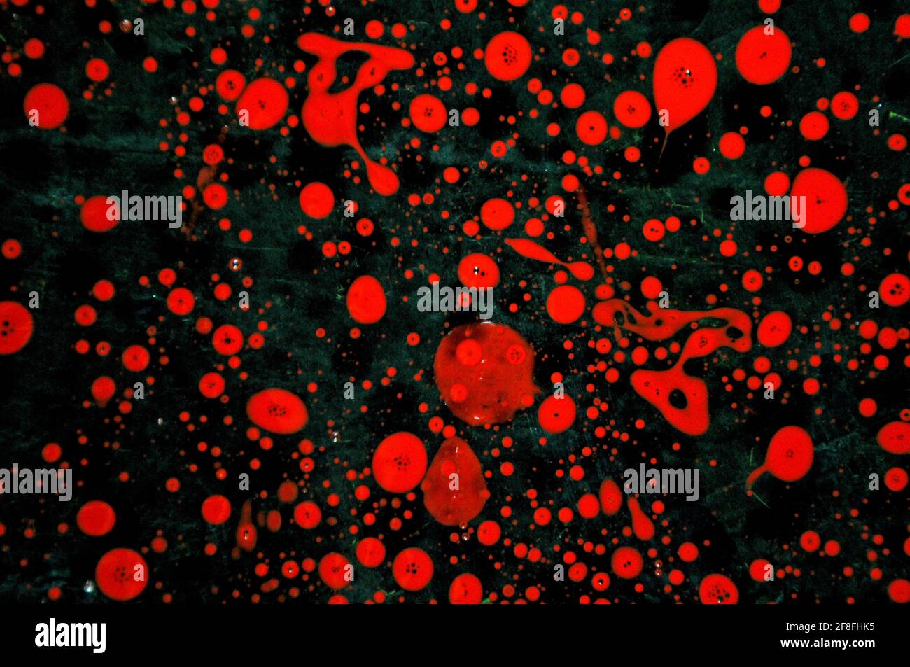 abstract palette of red color background, abstract art acrylic painting ...